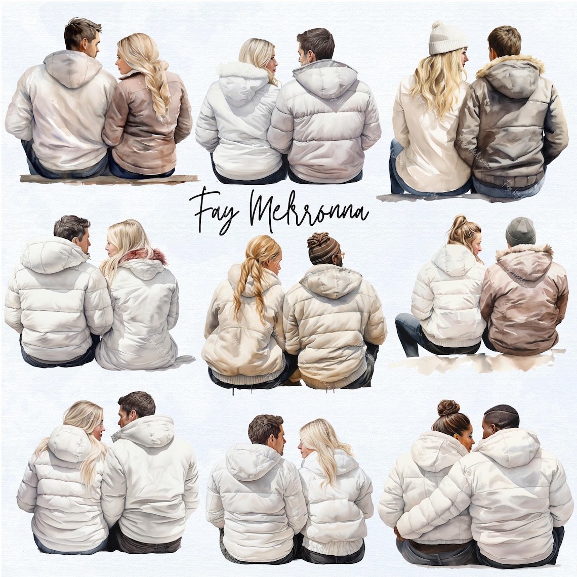 27 Winter Couple in Love PNG Clip Art | Couple Clip Art | Couple ...