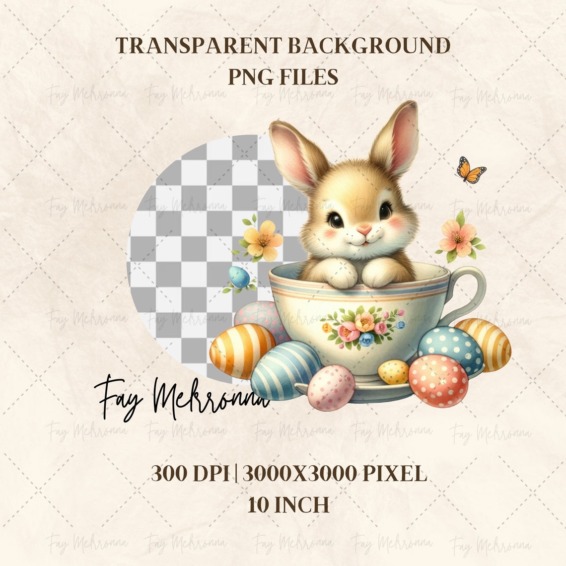 Easter Bunny Vintage Retro PNG Clip Art, 1950 Clip Art,easter ...