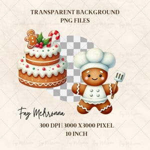 26 Gingerbread Baker Christmas PNG | Gingerbread Clipart | Christmas ...