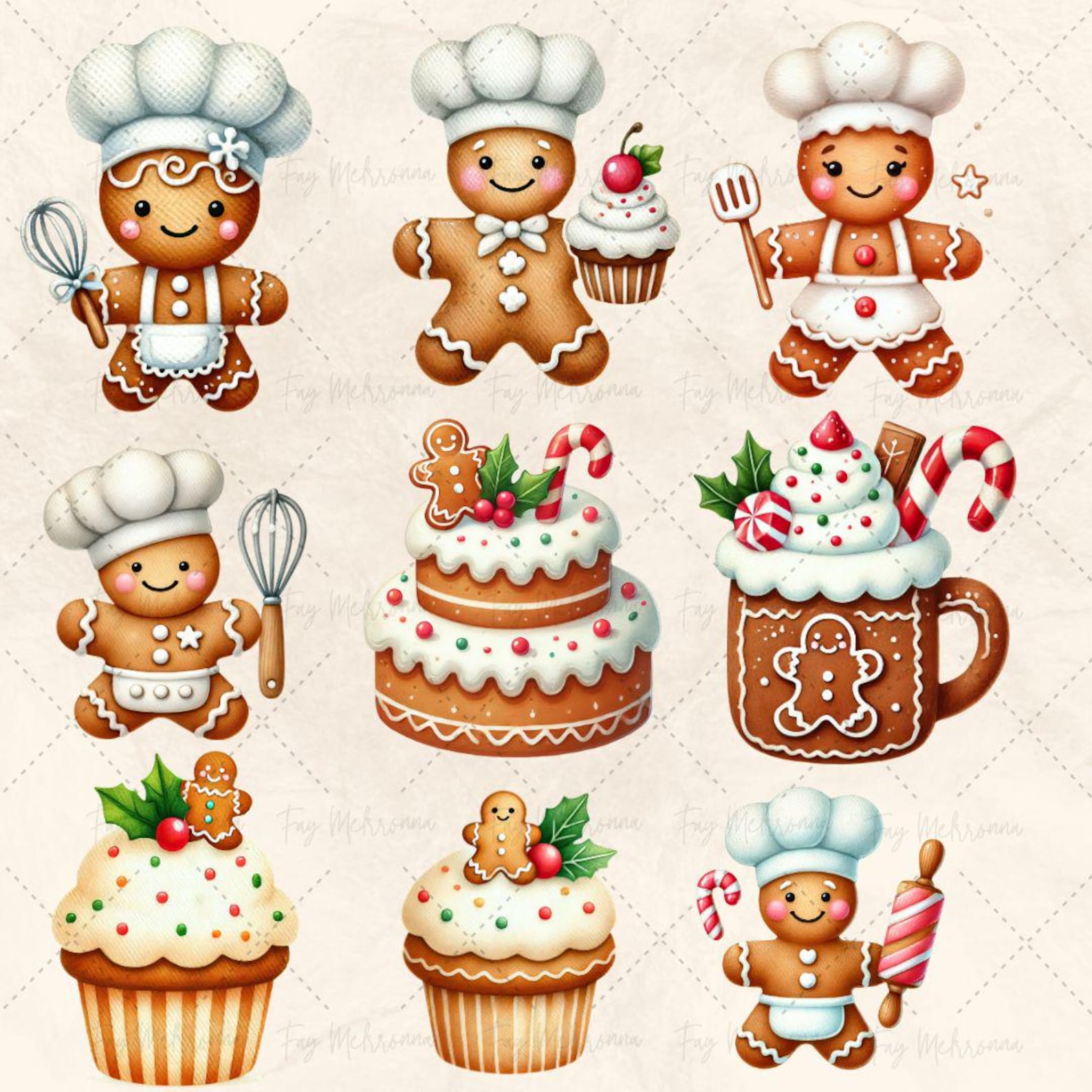 26 Gingerbread Baker Christmas PNG | Gingerbread Clipart | Christmas ...