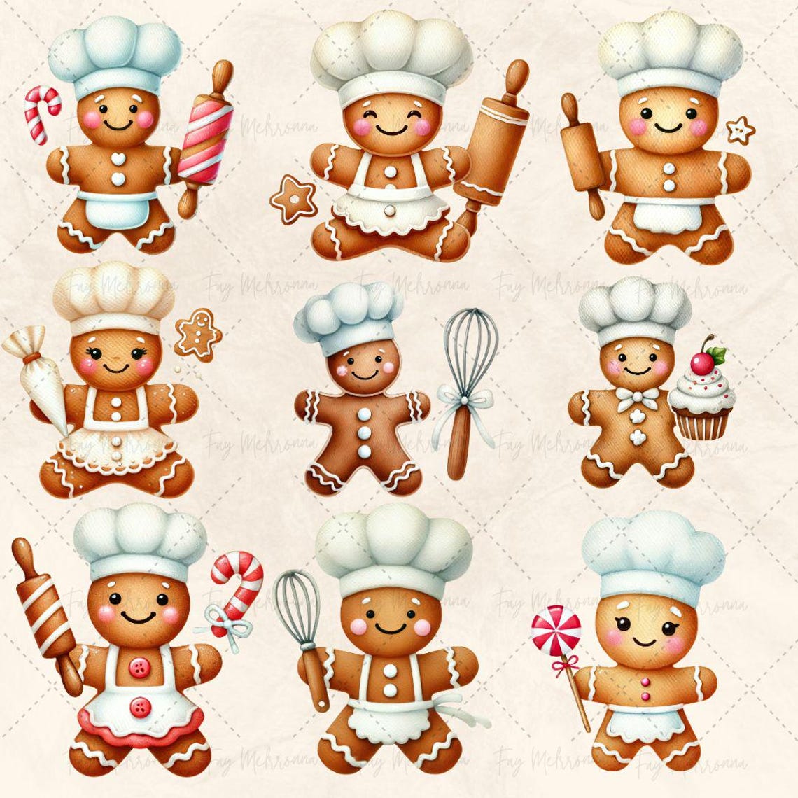 26 Gingerbread Baker Christmas PNG | Gingerbread Clipart | Christmas ...