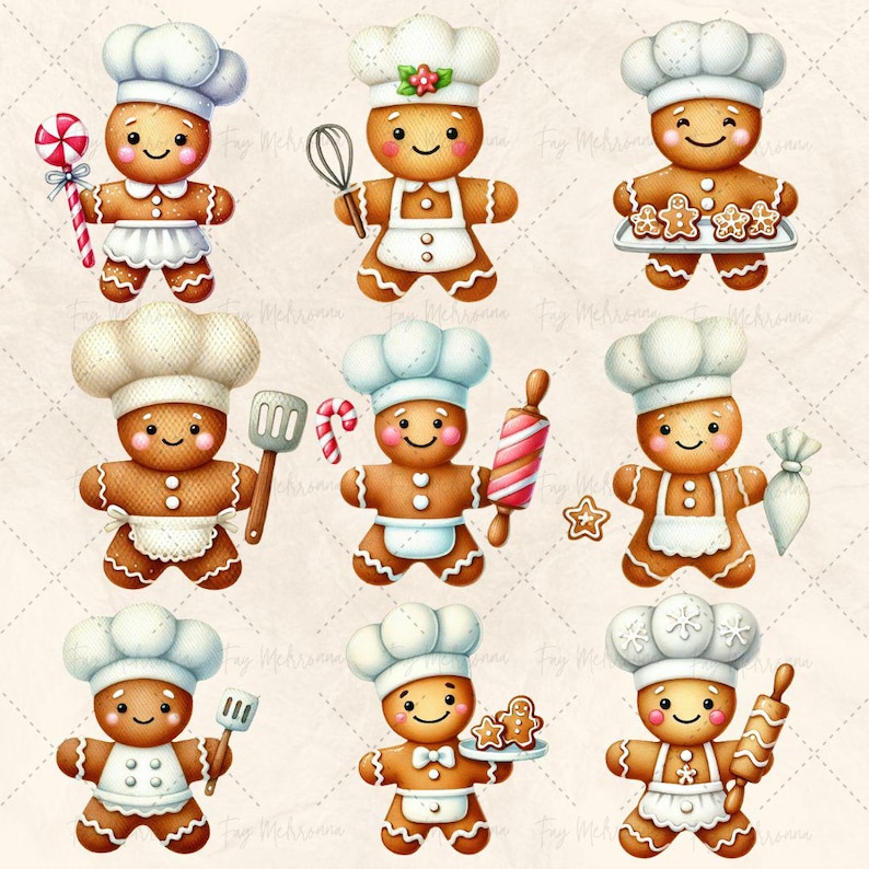 26 Gingerbread Baker Christmas PNG | Gingerbread Clipart | Christmas ...