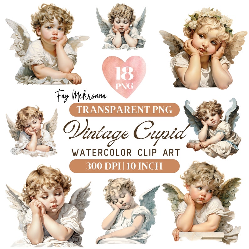 Cupid Cherub Valentine Vintage PNG Clip Art, Cupid Clip Art,victorian ...