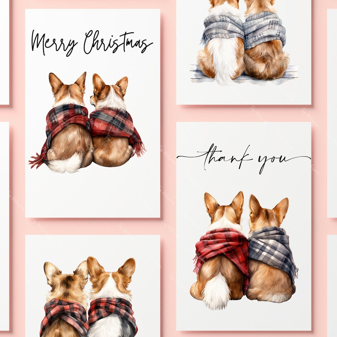 13 Winter Corgi Couple PNG Corgi Clipart Christmas Clipart Dog Clipart ...