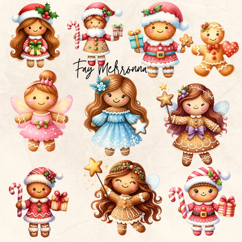 26 Gingerbread Girl Christmas PNG | Gingerbread Clipart | Christmas ...