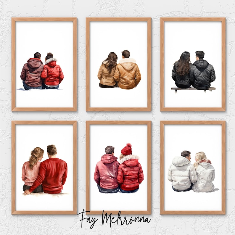 27 Winter Couple in Love PNG Clip Art | Couple Clip Art | Couple ...