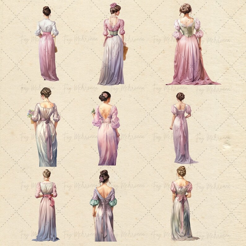 Regency Couple in Love PNG Clip Art, Couple Clip Art, Couple Watercolor ...