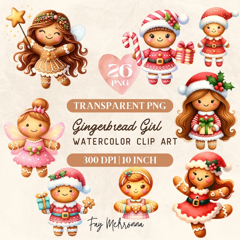 26 Gingerbread Girl Christmas PNG | Gingerbread Clipart | Christmas ...