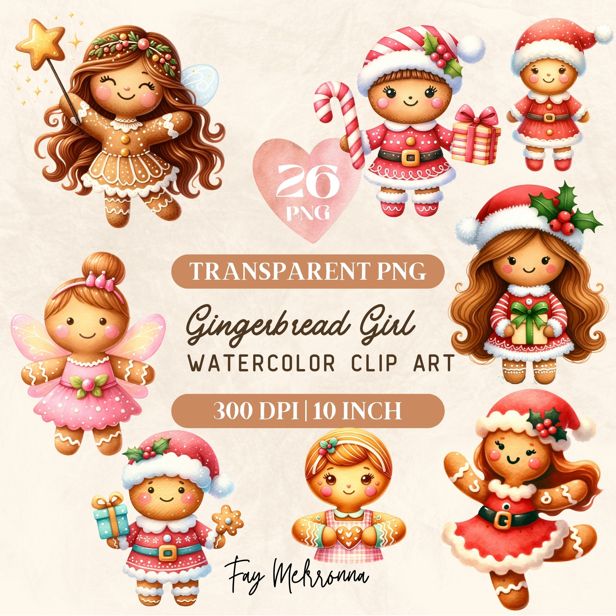 26 Gingerbread Girl Christmas PNG | Gingerbread Clipart | Christmas ...