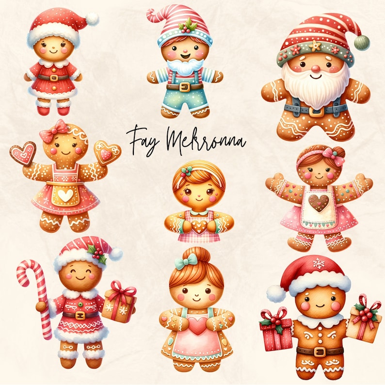26 Gingerbread Girl Christmas PNG | Gingerbread Clipart | Christmas ...
