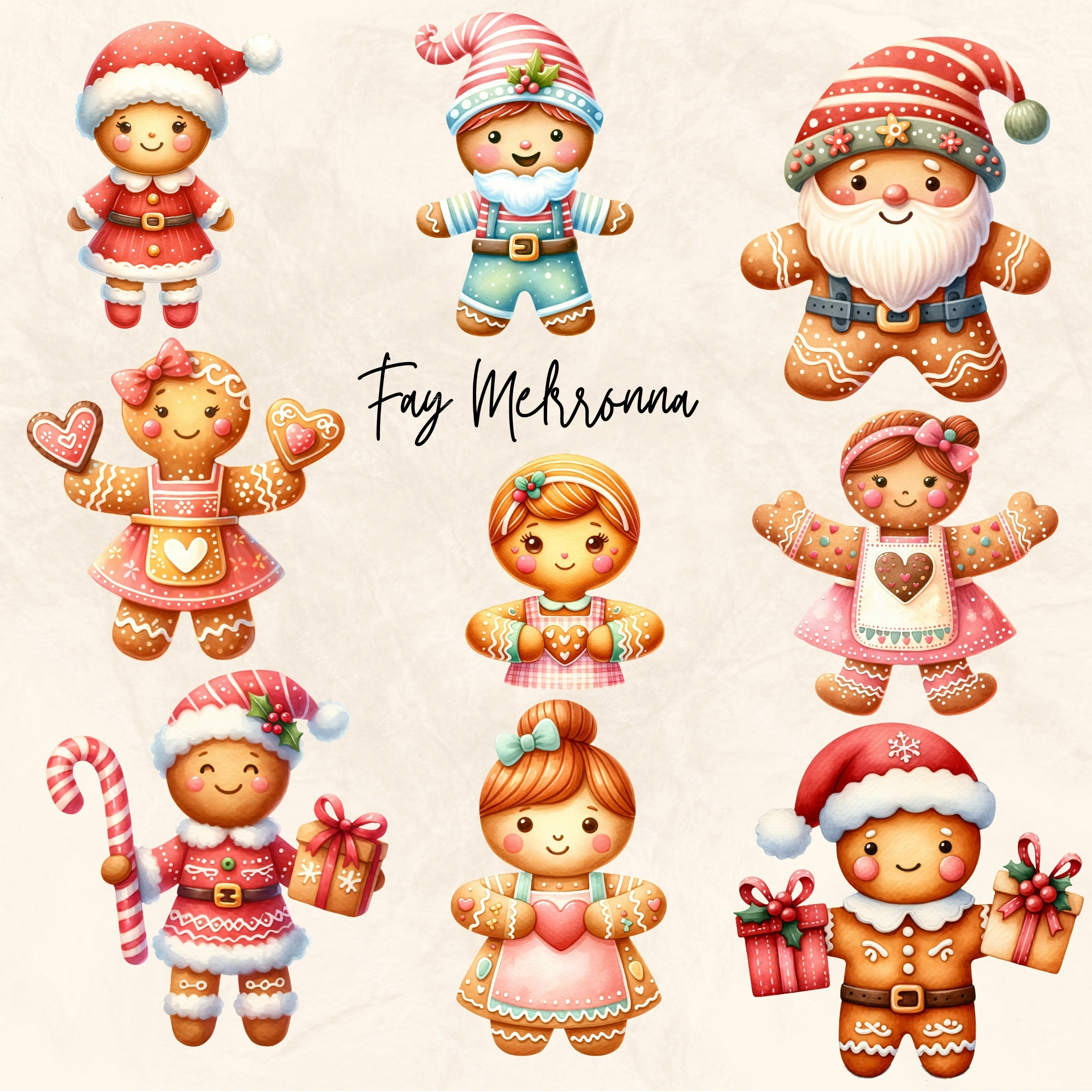26 Gingerbread Girl Christmas PNG | Gingerbread Clipart | Christmas ...