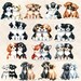 Puppy Doggy Couple in Love PNG Clipart, Couple Clip Art, Couple ...