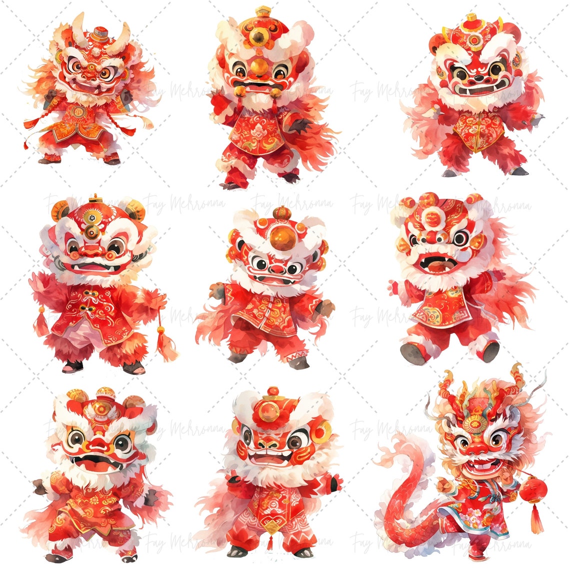 30 Lion & Dragon Dance PNG Clip Art,chinese New Year Clip Art,dragon ...