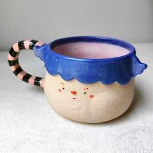 Chubby-cheeks Girl Cup. Handmade Ceramic Cup. Coffee Cup, Tea Cup ...