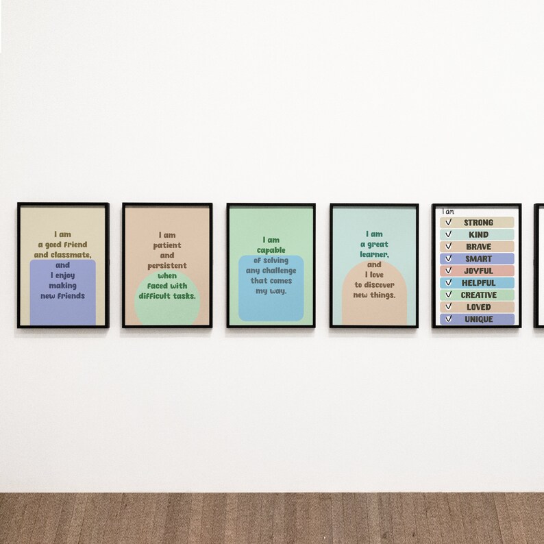 Affirmations for Kids, Motivational Kids Art, Classroom Posters Quotes ...