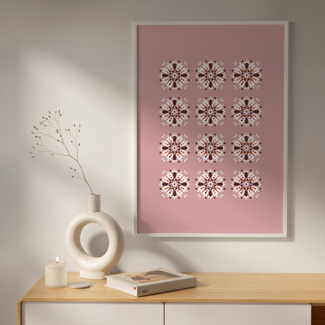 Folk Inspired Elegance, Digital Download Poster, Folk Art, Trendy Decor ...