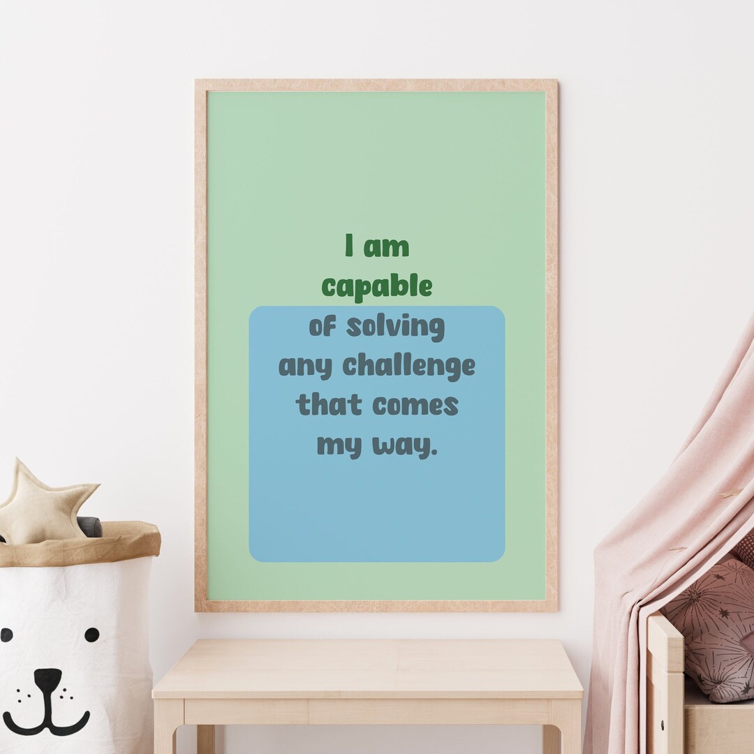 Affirmations for Kids, Motivational Kids Art, Classroom Posters Quotes ...