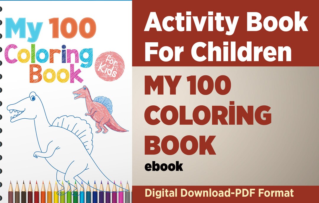My 100 Coloring Book, for Kids, 100 Pages, Every Day a Coloring ...