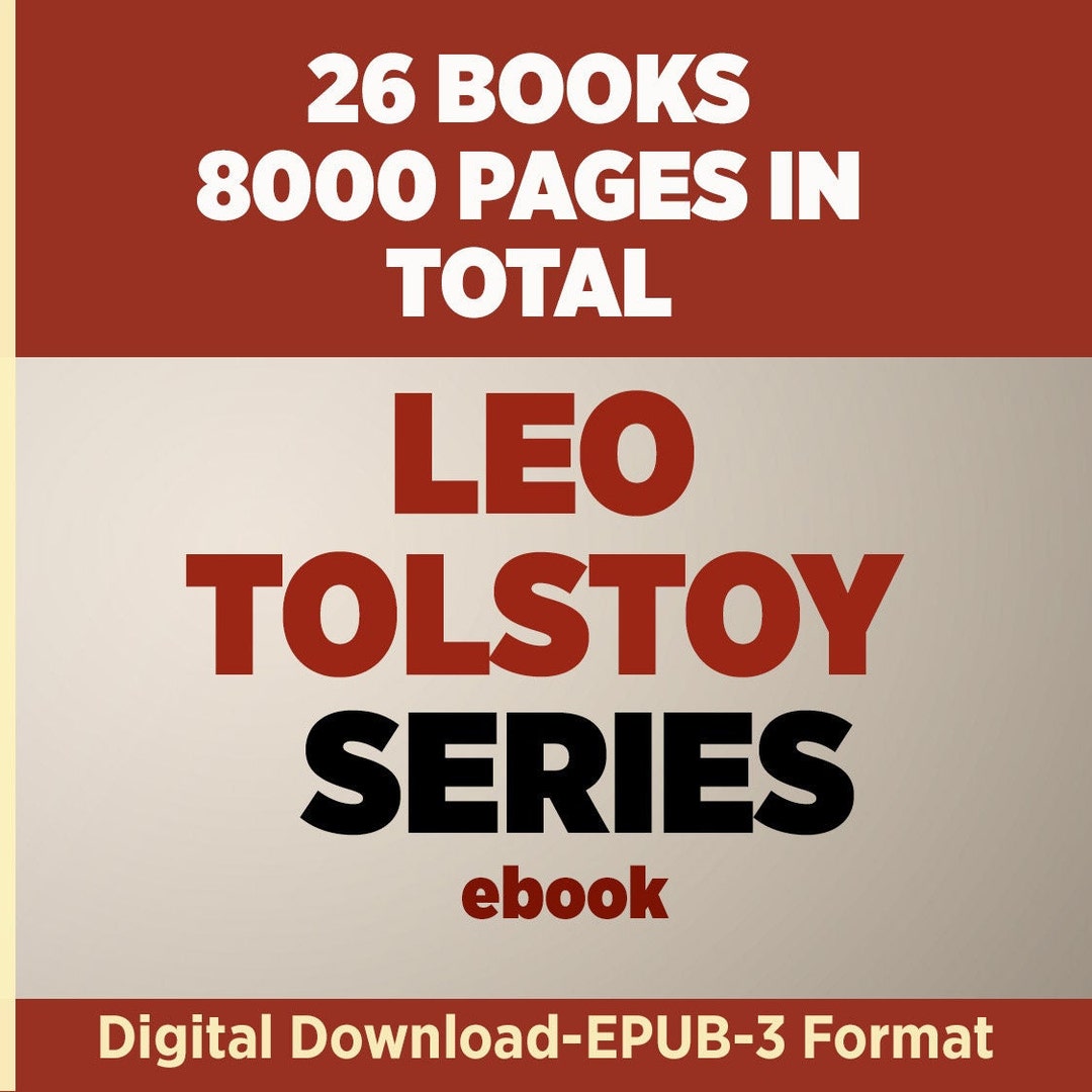 Tolstoy Books Set, Ebook, Digital Download, 8000 Pages, Digital ...