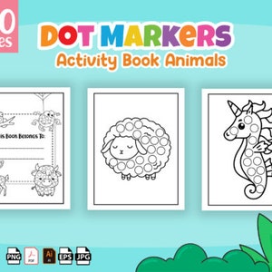 Dot Markers Activity Book, Coloring Book, Kids Activity, 100 Pages ...