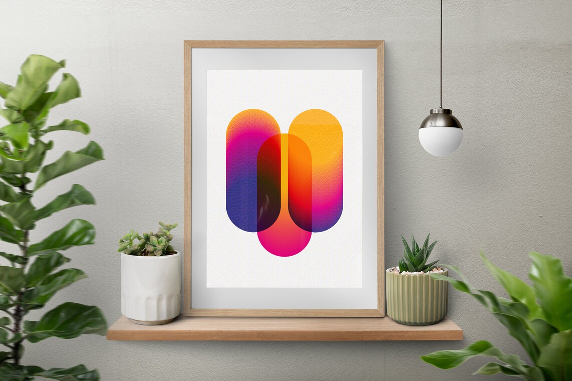 Minimalist Poster, Abstract Gradient Wall Art, Spiritual Artwork ...