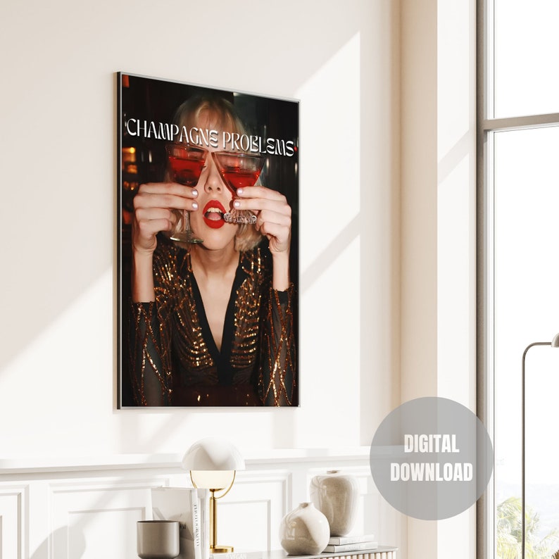 Taylor Swift Poster Taylor Swift Champagne Problems Song - Etsy