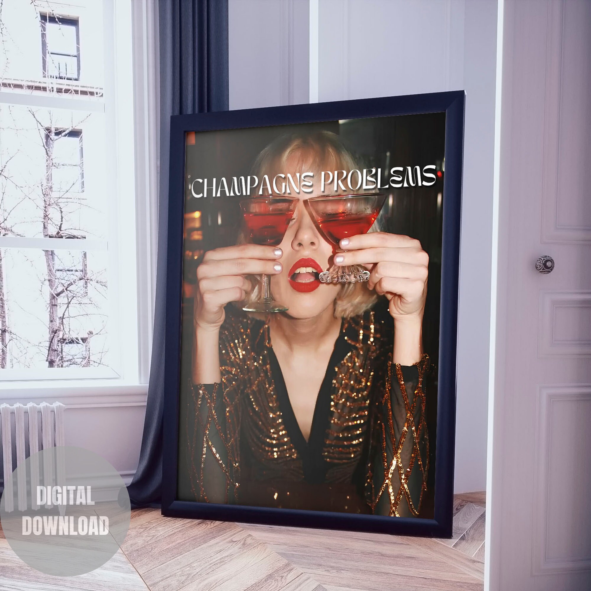 Taylor Swift Poster Taylor Swift Champagne Problems Song - Etsy