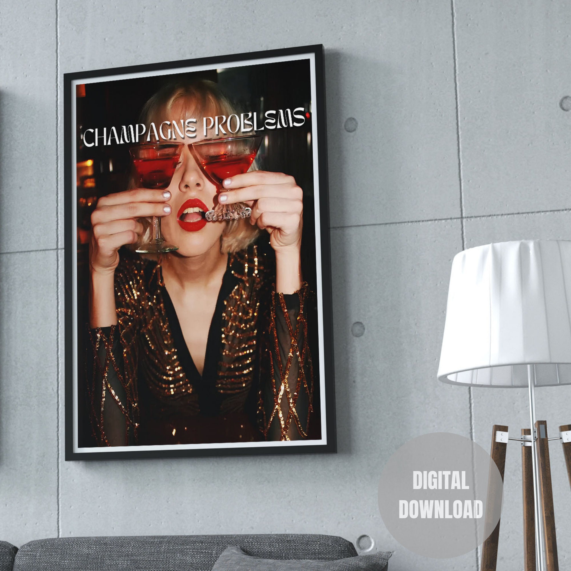 Taylor Swift Poster Taylor Swift Champagne Problems Song - Etsy