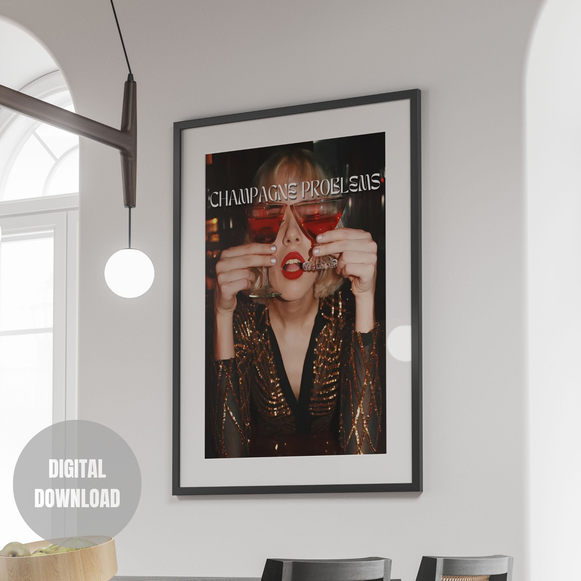 Taylor Swift Poster Taylor Swift Champagne Problems Song - Etsy