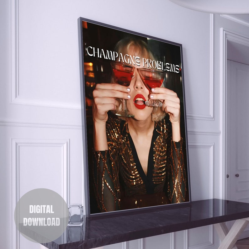 Taylor Swift Poster Taylor Swift Champagne Problems Song - Etsy