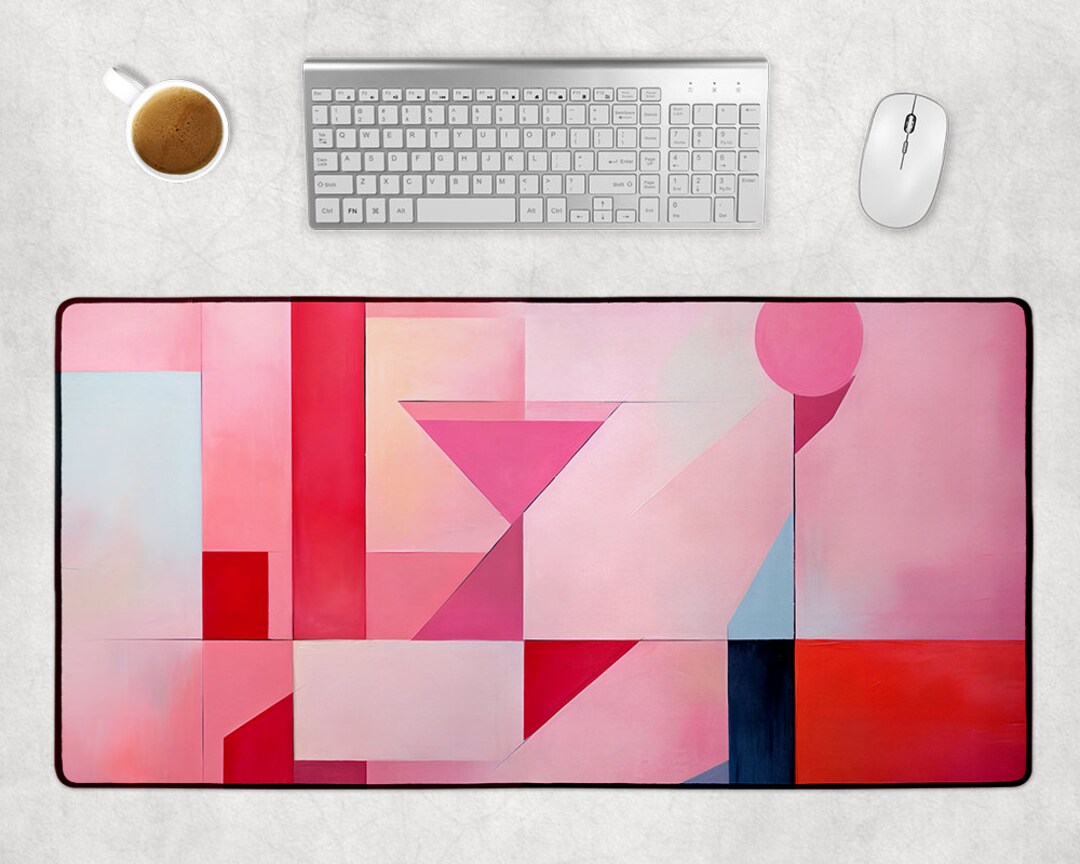 Pink Pastel Desk Mat Cute Desk Accessories for Gamers and - Etsy
