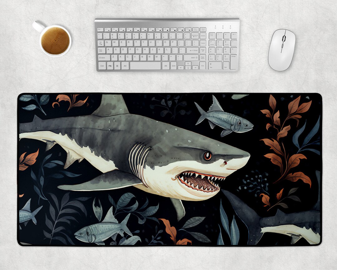 Marine Magic Dark Cottagecore Shark Desk Mat Marine Magic - Etsy