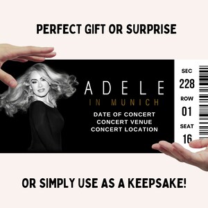 Adele in Munich Ticket, Adele Tour Ticket, Adele in Munich Tour, Concert Ticket, Concert Ticket ...