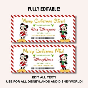 Christmas Disneyworld Disneyworld, Ticket Theme Park Surprise Reveal ...
