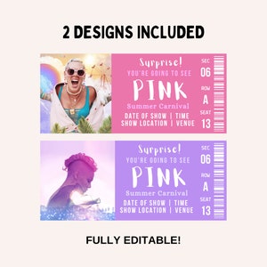Surprise Pink Concert Tickets, Pink Summer Carnival Tour 2023 /2024 ...