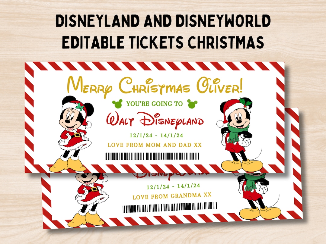 Christmas Disneyworld Disneyworld, Ticket Theme Park Surprise Reveal ...
