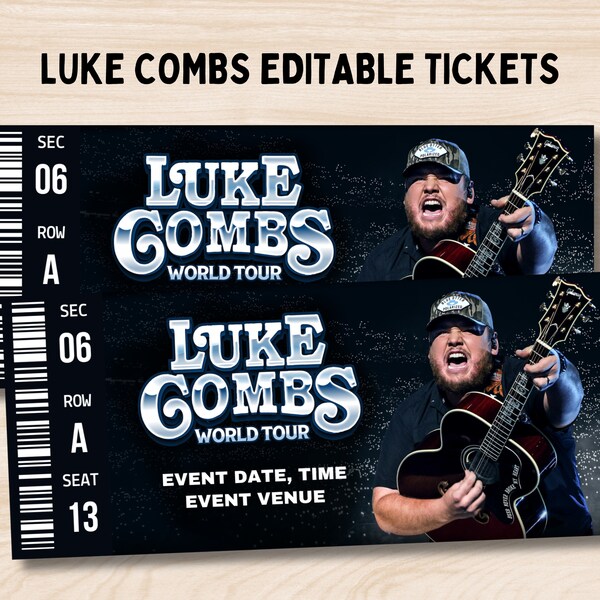 Luke Combs Ticket - Etsy