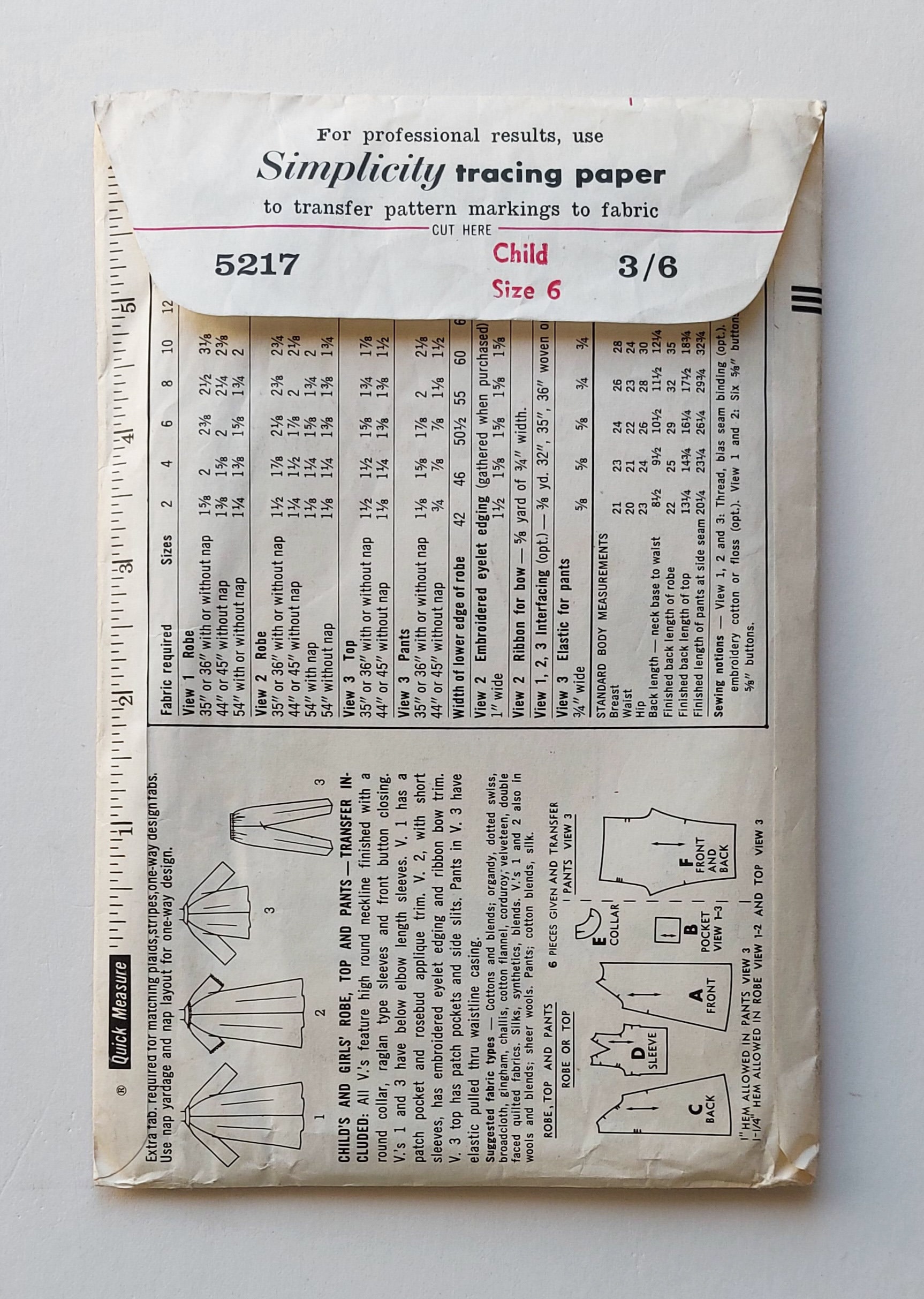 1960s Simplicity 5217 Sewing Pattern Girl's Housecoat Robe - Etsy