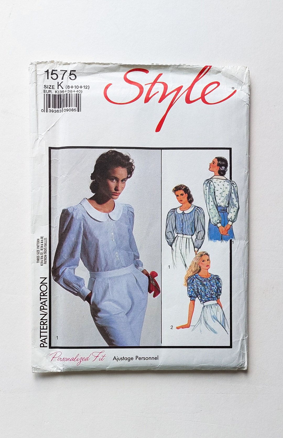 80s Vintage Romantic Oxford Poet Style Shirt Sewing Pattern, Style 1575 ...