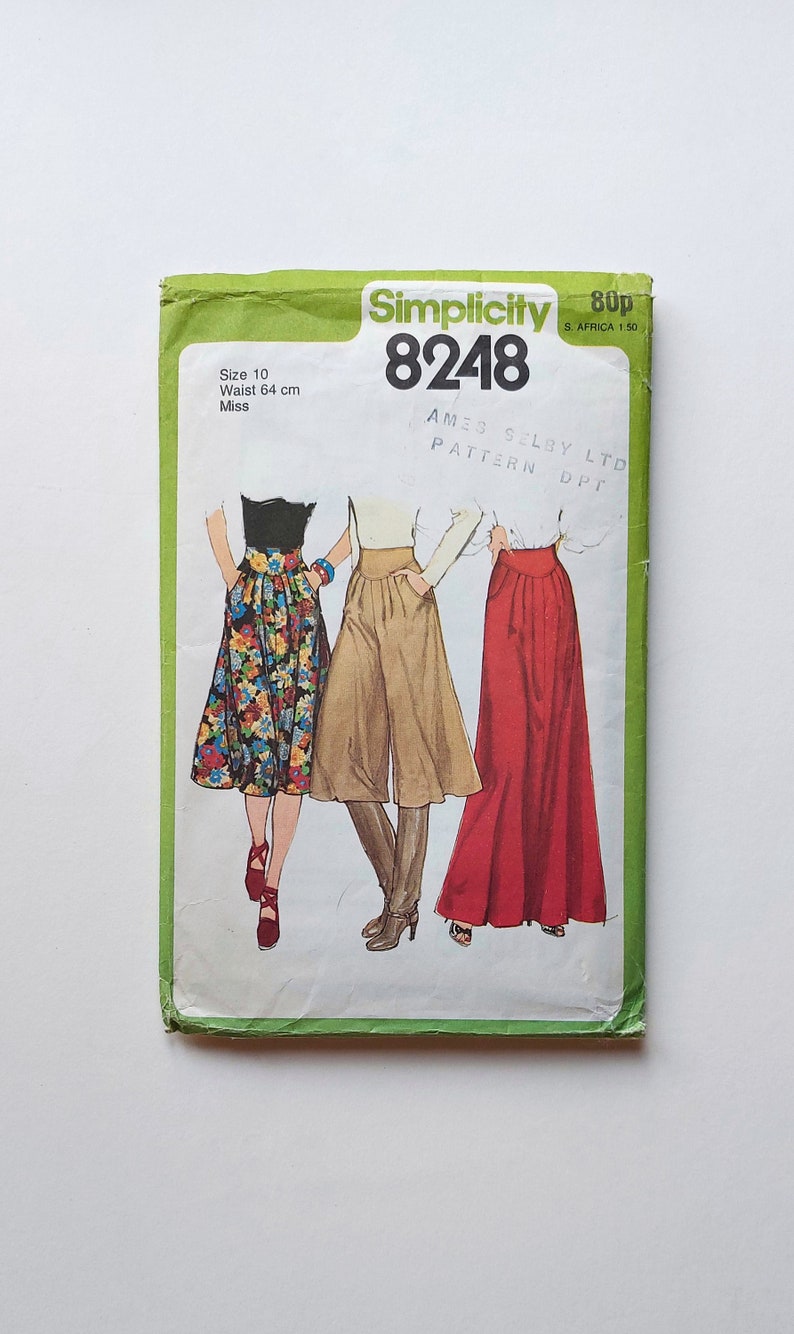 Culottes and Skirts 1970s Sewing Pattern Simplicity 8248 70s - Etsy