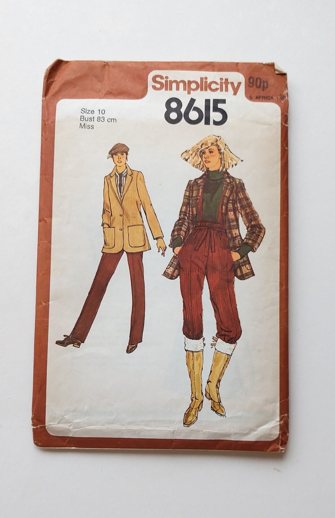 Retro 70s Simplicity 8615 Sewing Pattern, Women's Slim Fit Suspender ...