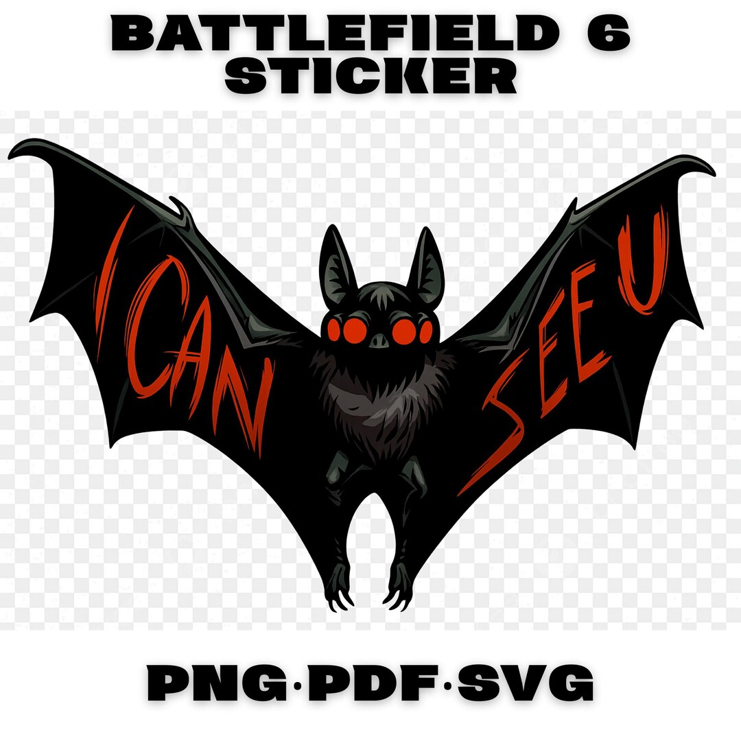 Battlefield 6 Bat Sticker: Gamer Logo Art (PNG SVG PDF Digital Download ...
