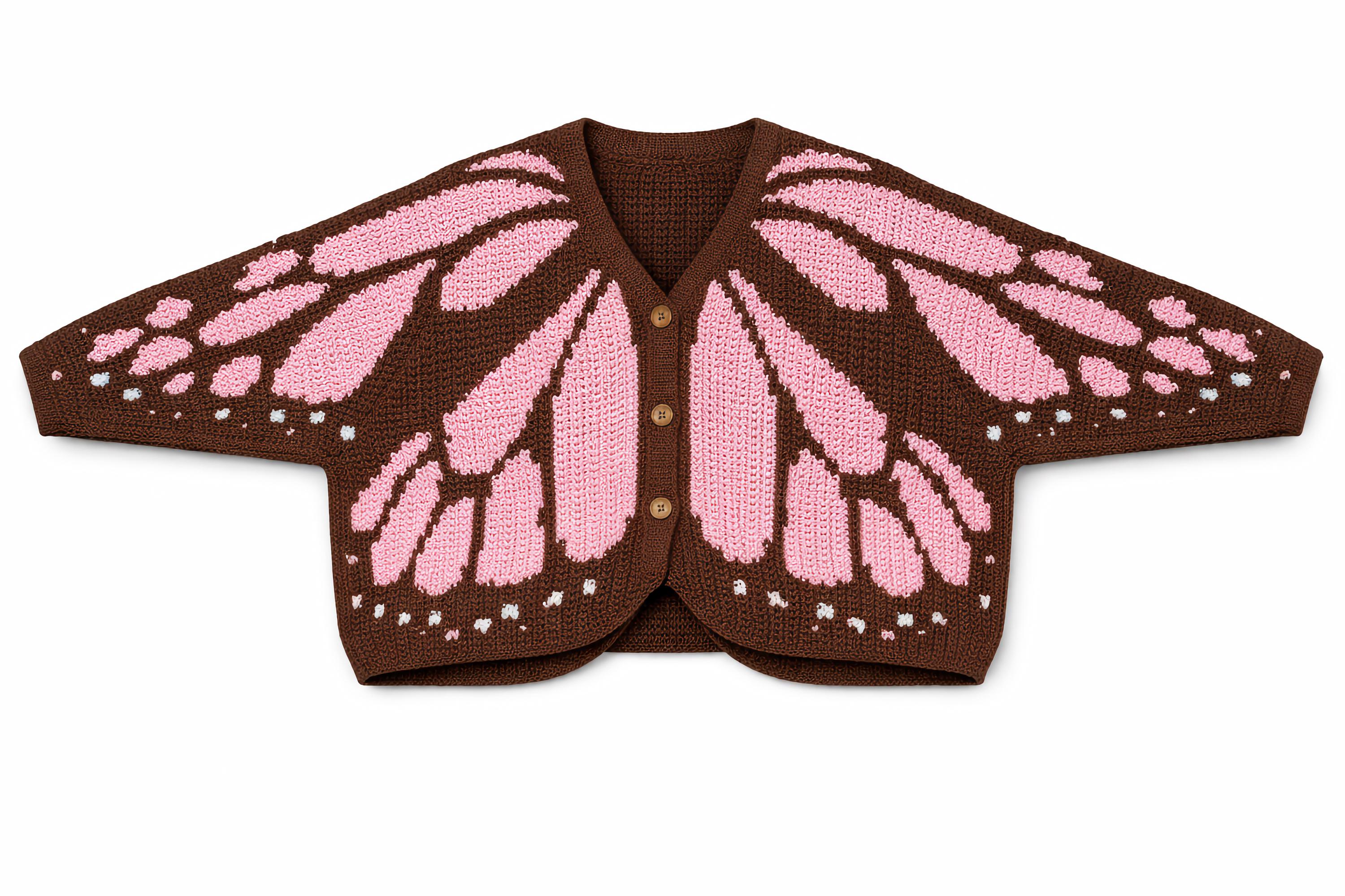 Monarch Butterfly Crochet Cardigan Pattern (PDF) Trend Tutorial - Etsy