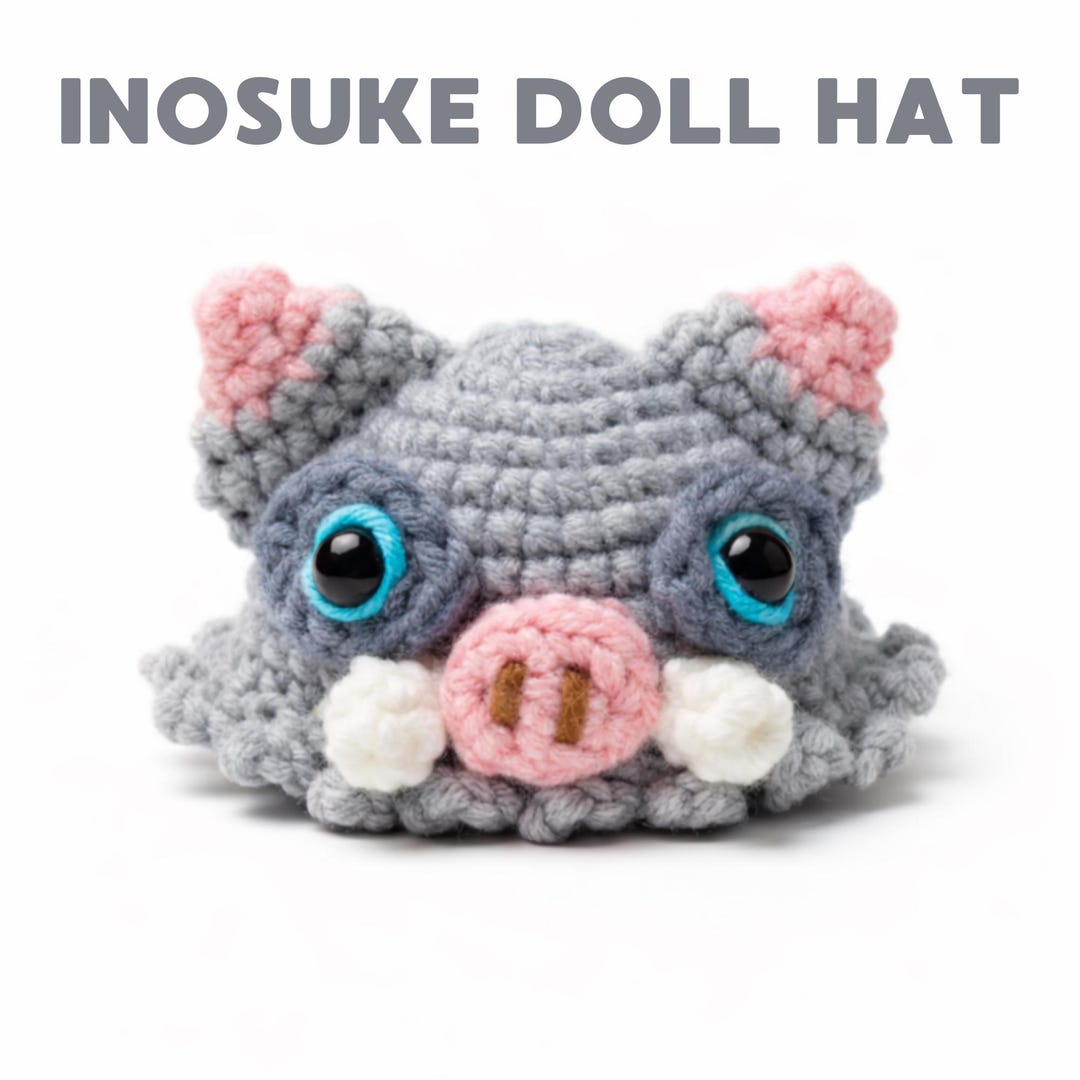 Crochet Doll Inosuke Hat Pattern PDF, Boar Head Beanie From Demon ...