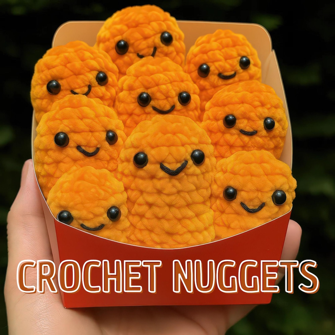 Chicken Nuggets Crochet Pattern PDF Easy Amigurumi Food Toy Tutorial ...