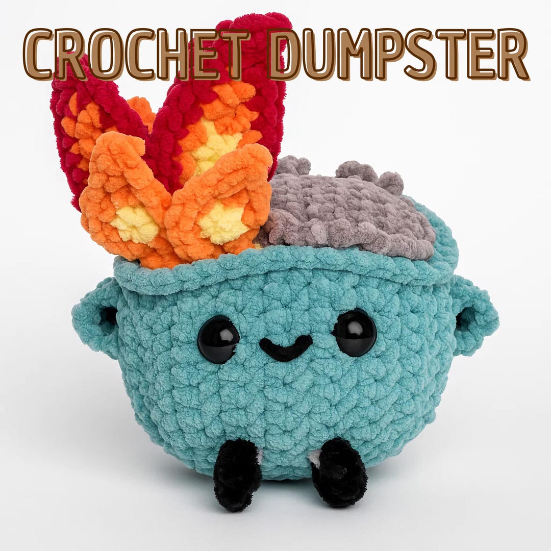 Dumpster Fire Baby Crochet Pattern: Funny Amigurumi Toy (PDF Download ...