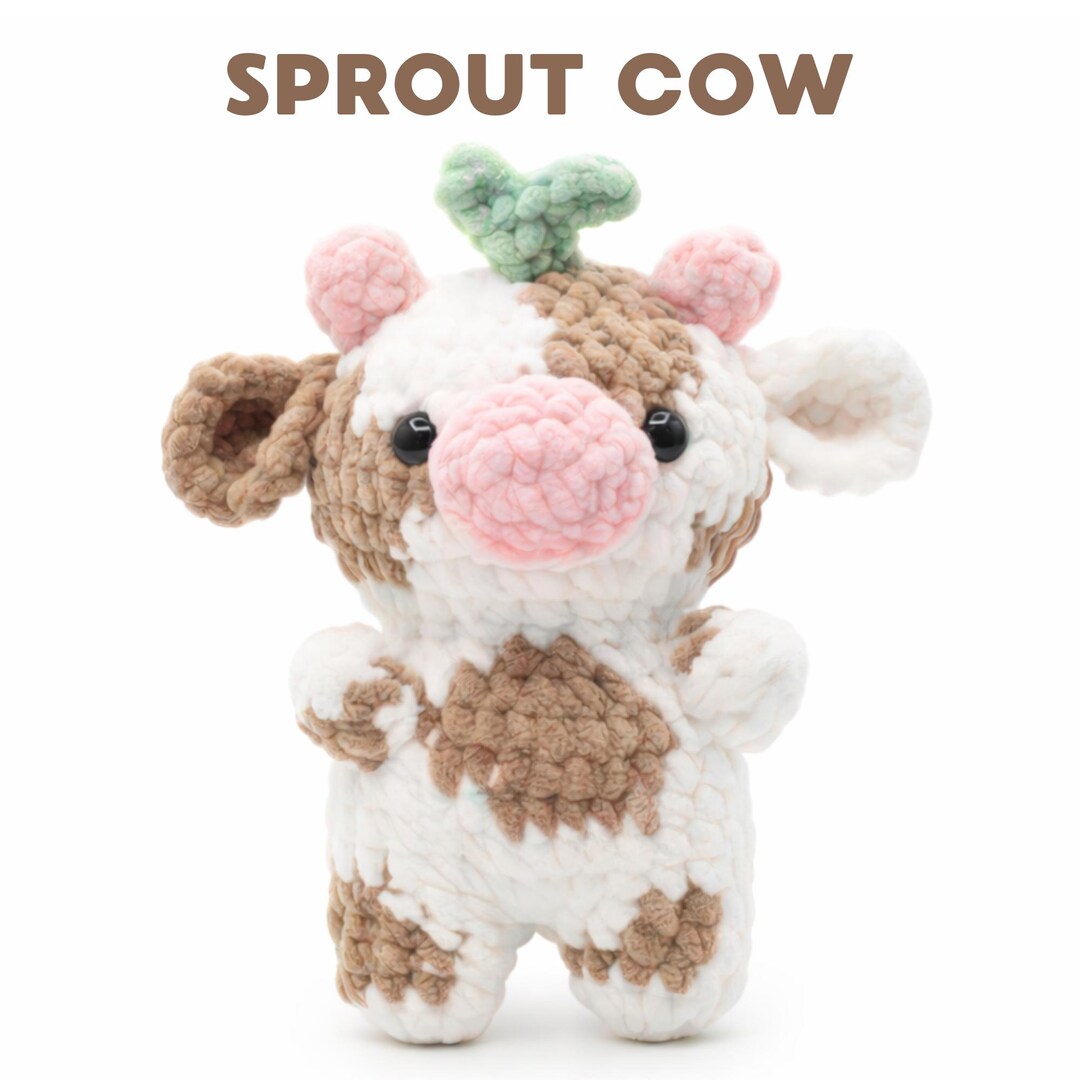 Sprout Cow Crochet Pattern PDF: Amigurumi Farm Animal Tutorial (digital ...