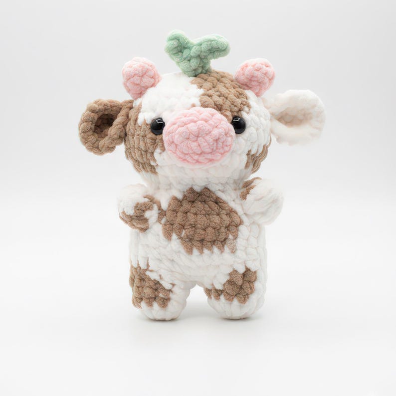 Sprout Cow Crochet Pattern PDF: Amigurumi Farm Animal Tutorial (digital ...