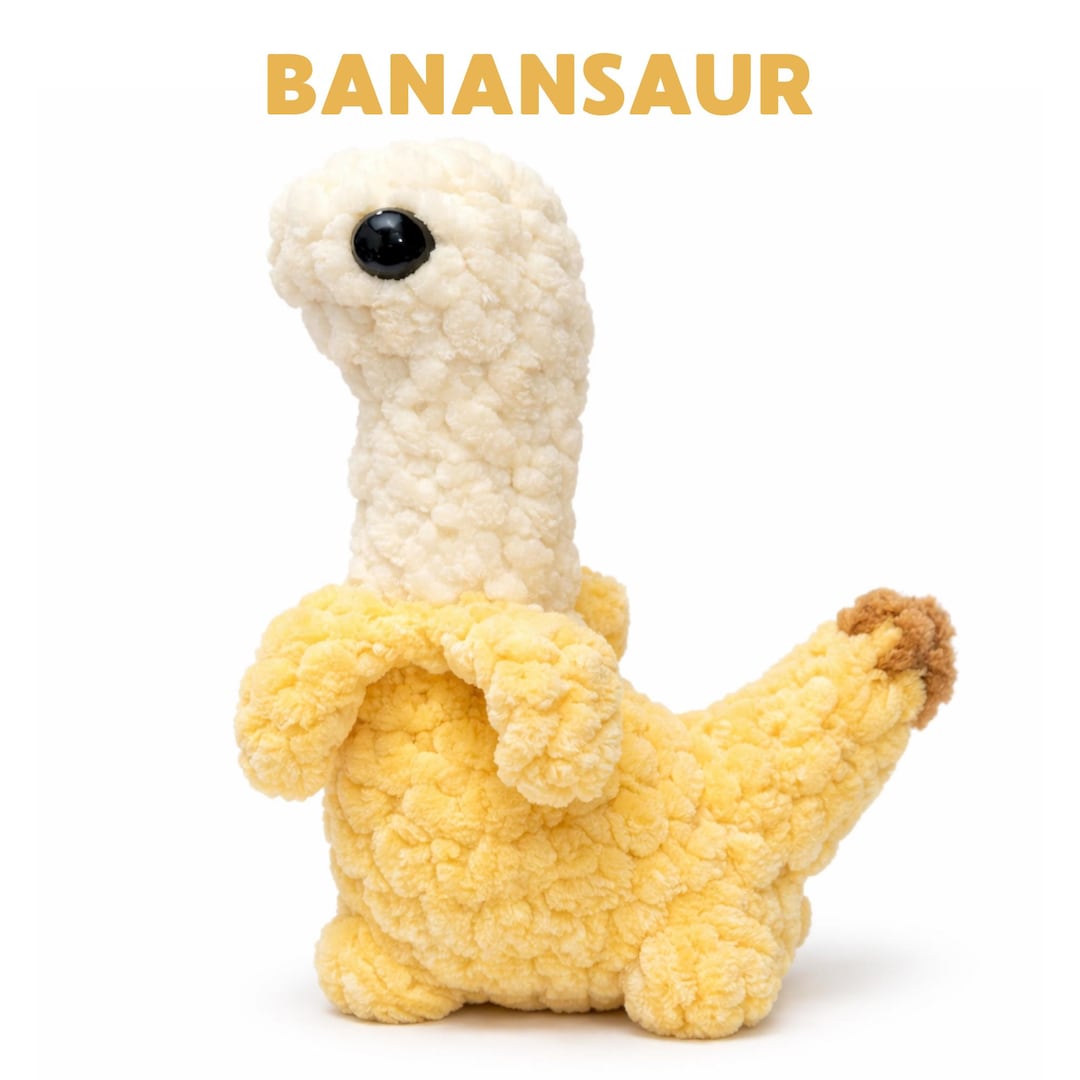 Bananasaur Crochet Pattern, Plush Dino Toy, Beginner Friendly (PDF) - Etsy