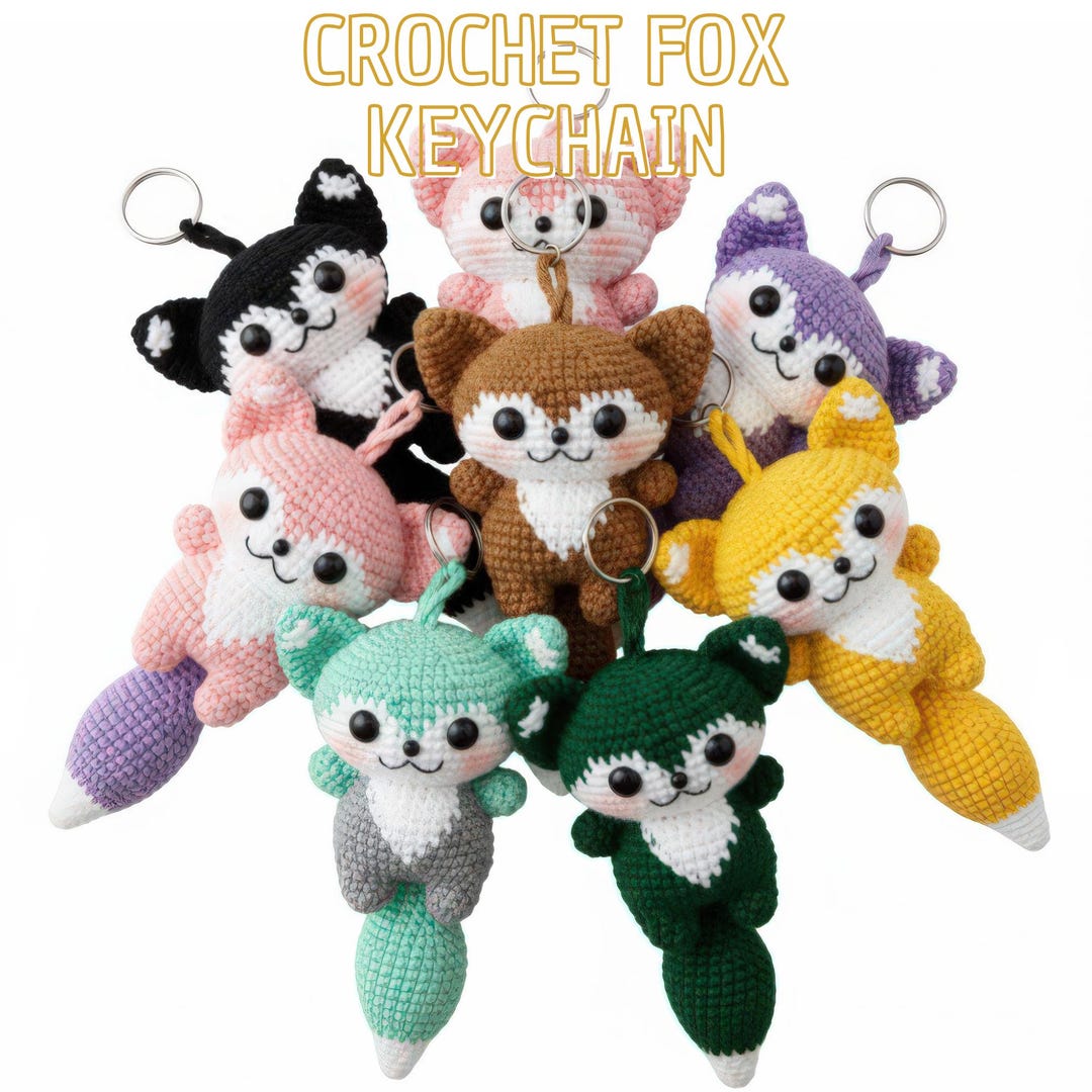 Fox Keychain Crochet Pattern, Amigurumi Plush Guide (PDF Download) - Etsy